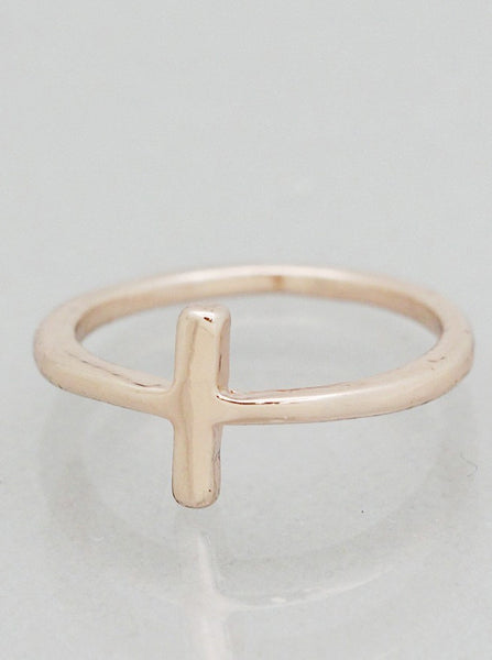 Sideway Cross Ring – From Anny